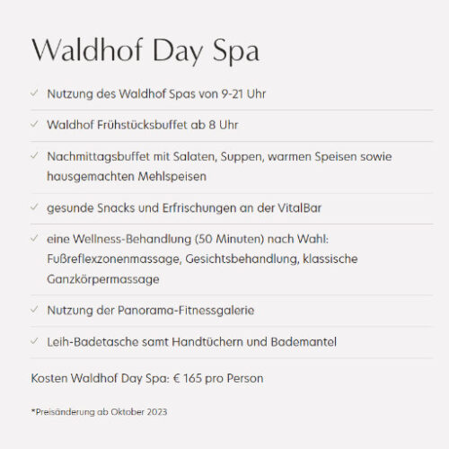 Day-Spa in Ebner's Waldhof am See - Wir Dahoam - Verein der ...